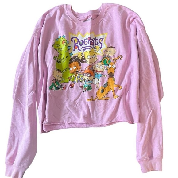 Nickelodeon | Tops | 7rugrats Pink Long Sleeve Crop Top 90s Rugrats ...
